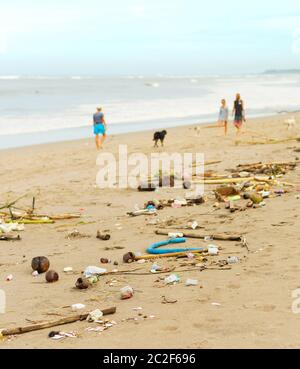 Polluted island beach Stock Photo - Alamy