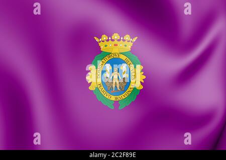 3D Flag of Cadiz City, Spain. 3D Illustration Stock Photo - Alamy