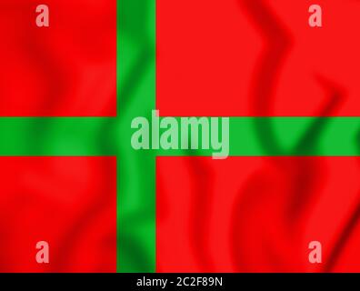 3D Flag of Bornholm, Denmark. 3D Illustration Stock Photo - Alamy