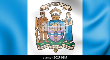 3D Flag of Edmonton, Canada. 3D Illustration Stock Photo - Alamy