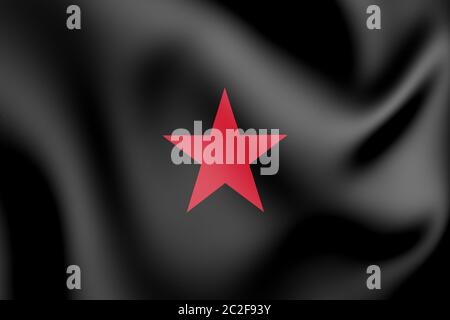 3D Flag of the EZLN. 3D Illustration Stock Photo - Alamy