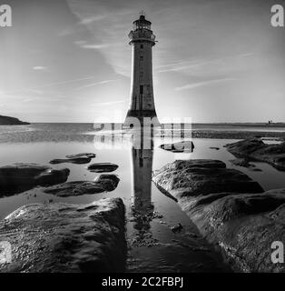 Sea defences at New Brighton, Wirral Stock Photo - Alamy