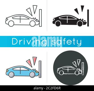 crash test car glyph icon vector illustration Stock Vector Image & Art ...