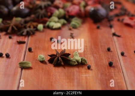 Star Anise star shaped spice used in garam masala,an Indian spice ...
