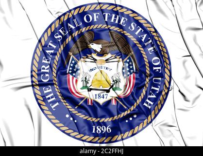 3D State Seal of Utah, USA. 3D Illustration Stock Photo - Alamy