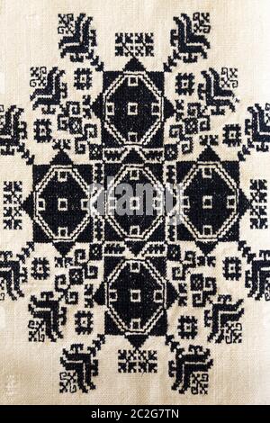 Embroidery traditional of Republic of Serbian folklore Stock Photo - Alamy