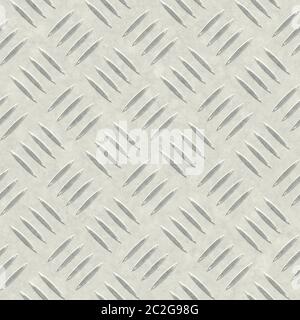 Seamless metallic diamond plate pattern surface. Dirty steel floor ...