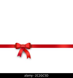 gift, red ribbon, red loop, bow Stock Photo - Alamy
