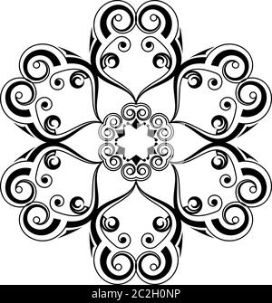 Tribal Tattoo Circular Vector Art Stock Vector Image & Art - Alamy