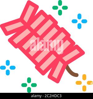 lighted cracker icon vector outline illustration Stock Vector Image ...