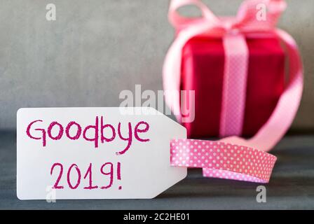 Pink Gift, Label, Text Goodbye 2018 Stock Photo - Alamy