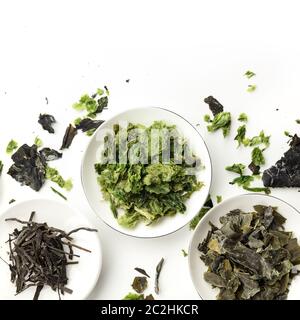 Square seaweed on white background Stock Photo - Alamy
