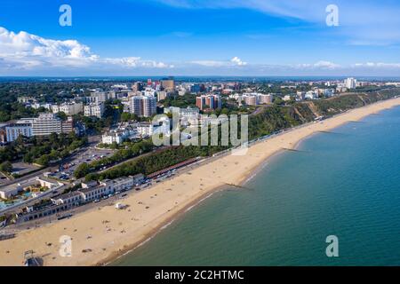 Aerial view of Bournemouth town centre. Office blocks and apartment ...