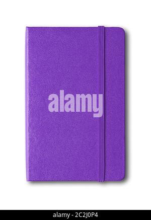 Purple closed notebook mockup isolated on color background Stock Photo ...