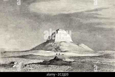 The ancient Egyptian Pyramid of Meidum (Maidum) at Ahramat Maydum, Nile ...