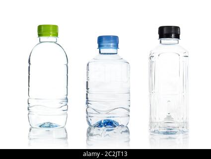 Plastic water bottle isolate on over white background Stock Photo - Alamy
