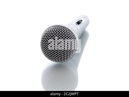 microphone without cable isolated on white over background Stock Photo ...