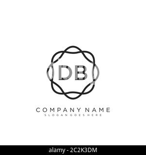 Initial DB Letter Logo Creative Typography Vector Template. Creative ...