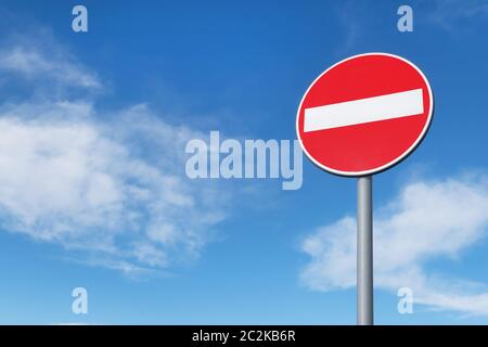No entry for vehicular traffic signpost Stock Photo - Alamy