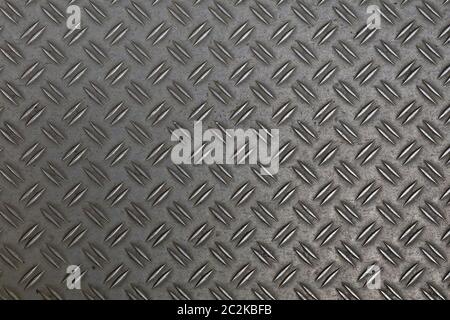 Gray industrial anti slip embossed metal steel plate with diagonal ...