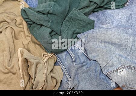 Bunch of Old Worn Out Clothes Stock Photo - Alamy