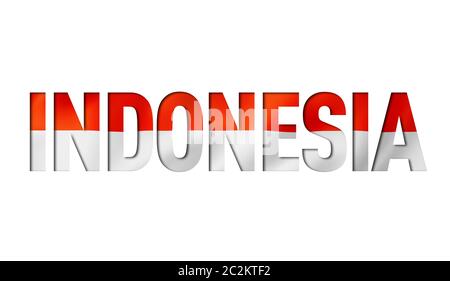 indonesian flag text font Stock Photo - Alamy