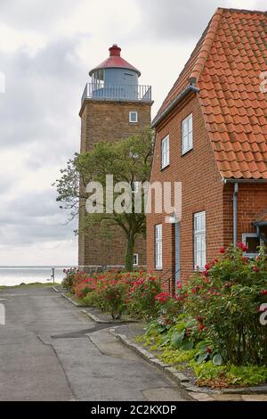 Lighthouse tower in Svaneke on the island Bornholm. Denmark Stock Photo ...