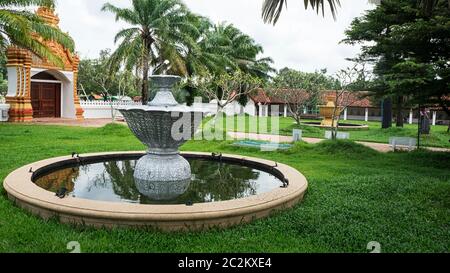 That inghang stupa temple Laos architecture fountain Stock Photo - Alamy