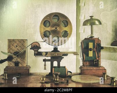 Old telegram machine Stock Photo - Alamy