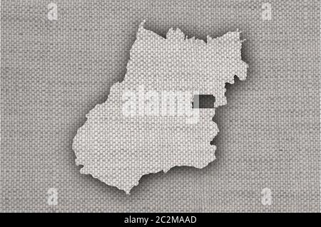 Map of Goias on old linen Stock Photo - Alamy