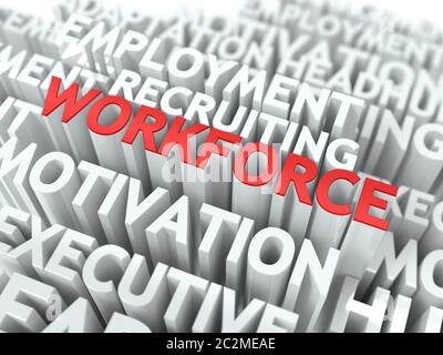Staffing word cloud concept Stock Photo - Alamy