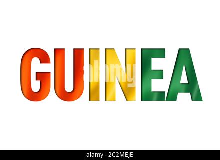 guinean flag text font. guinea symbol background Stock Photo - Alamy