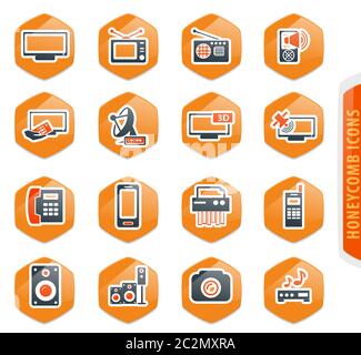 Home appliances vector icons for user interface design Stock Photo - Alamy