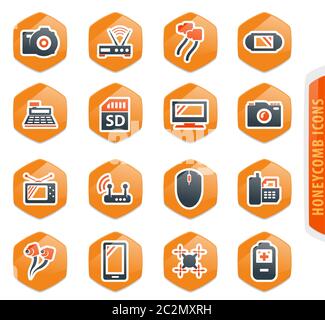 Home appliances vector icons for user interface design Stock Photo - Alamy