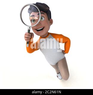Fun 3D cartoon Asian teenager Stock Photo - Alamy