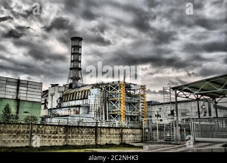 Chernobyl nuclear power station. 4-th block. Ukraine Stock Photo - Alamy