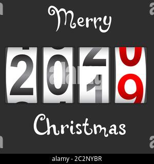 2019-2020 change with clock dial represents coming new year 2020, three-dimensional rendering ...