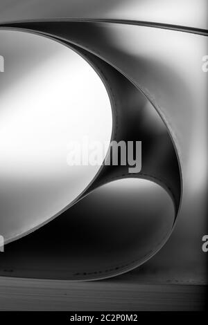 The abstract picture of curved paper in the vivid color light Stock ...