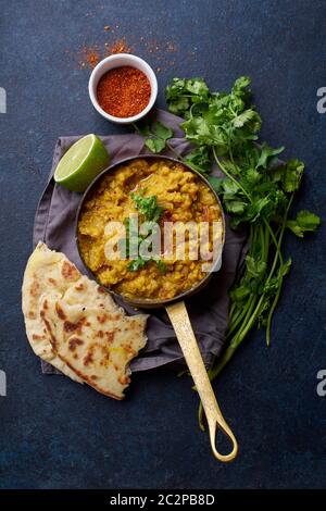 Indian vegan cuisine - Dal Tadka lentil Stock Photo - Alamy