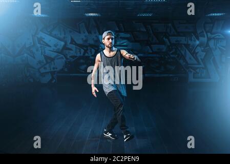 Male rapper in dance studio, trendy lifestyle. Modern urban dancing style Stock Photo - Alamy