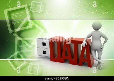 Businessman standing with usb flash drive Stock Photo - Alamy