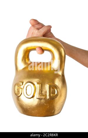 Arm holding a three pound weight Stock Photo - Alamy