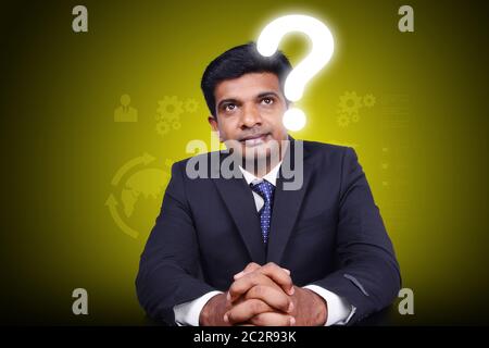 3d man thinking doubt Stock Photo - Alamy