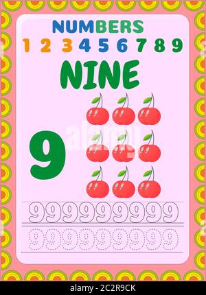 Preschool toddler math with cherry design Stock Vector Image & Art - Alamy