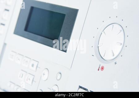 Control panel of gas boiler closeup Stock Photo - Alamy