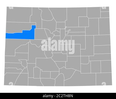 Map of Garfield in Colorado Stock Photo - Alamy