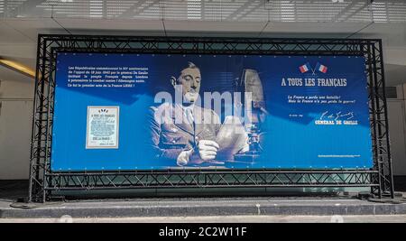 TRIBUTE TO GENERAL DE GAULLE AND HIS APPEAL OF 18 JUNE Stock Photo - Alamy