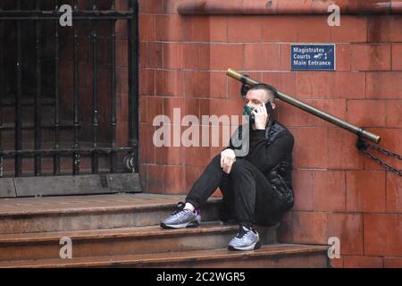Matthew Wain, 31, waiting to enter Birmingham Magistrates' Court before ...