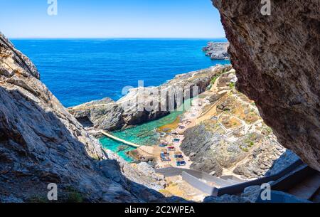 Calypso bay on Crete Island, Greece. Kalypso, Karavos beach is know as ...