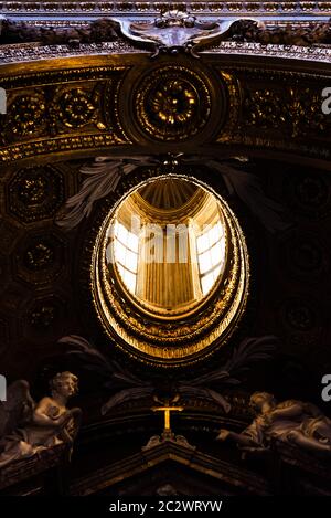 Detail of angels on ceiling in the Vatican museum, Vatican City, Rome ...